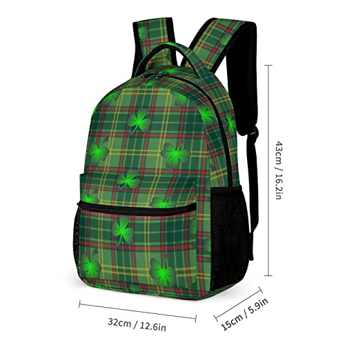 Juoritu St Patrick's Day Prints Backpack, Lightweight Casual Backpack, Bookbag for Men Women