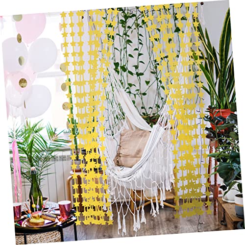 4 Sets Five-Pointed Star rain Silk Curtain Party Fringe Backdrop Fringe Curtain Ornament Doorway Tassel Curtain Door Fringe Curtains foil Door Curtain The pet Baby Porch Door Trim