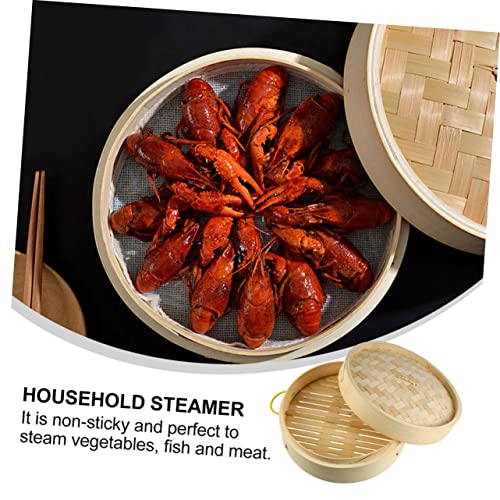 SWOOMEY steamer dumpling stainless steel steam pot momo Kitchen three layer boilder dim sum basket Vegetable Steaming Holder wooden cooking utensils Cooking Tool seafood spaghetti bamboo