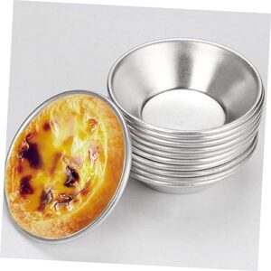 Mikinona 24pcs Egg Tart Base Mini Bread Loaf Pans Mini Muffin Cookie Decorating Tools Cake Makers Cups Molds Tart Baking Pan Bake Tool Baking Accessory Aluminum Baking Mold Oven Patties Can