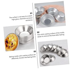 Mikinona 24pcs Egg Tart Base Mini Bread Loaf Pans Mini Muffin Cookie Decorating Tools Cake Makers Cups Molds Tart Baking Pan Bake Tool Baking Accessory Aluminum Baking Mold Oven Patties Can