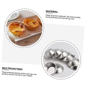 Mikinona 24pcs Egg Tart Base Mini Bread Loaf Pans Mini Muffin Cookie Decorating Tools Cake Makers Cups Molds Tart Baking Pan Bake Tool Baking Accessory Aluminum Baking Mold Oven Patties Can