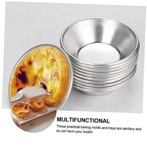 Mikinona 24pcs Egg Tart Base Mini Bread Loaf Pans Mini Muffin Cookie Decorating Tools Cake Makers Cups Molds Tart Baking Pan Bake Tool Baking Accessory Aluminum Baking Mold Oven Patties Can