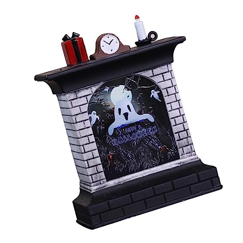 Angoily Glow Accessories Tabletop Decor Doll House Night Light Fireplace lamp Mini Fireplace Toy Room Electric fire lamp Halloween Desktop Light Halloween Decor fire Lights