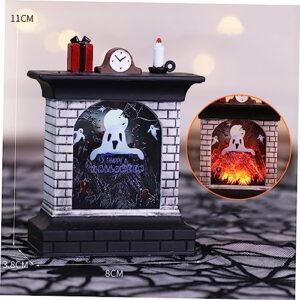 Angoily Glow Accessories Tabletop Decor Doll House Night Light Fireplace lamp Mini Fireplace Toy Room Electric fire lamp Halloween Desktop Light Halloween Decor fire Lights