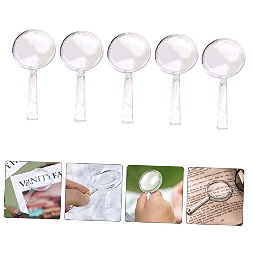 24Pcs 42 Magnifier Small Pocket Magnify Glass Nature Exploration Observation Handheld Lens Pocket Magnifying Glass Portable Magnifying Glass Mini Read Newspaper Plastic Student