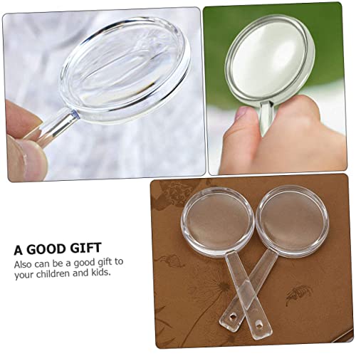 24Pcs 42 Magnifier Small Pocket Magnify Glass Nature Exploration Observation Handheld Lens Pocket Magnifying Glass Portable Magnifying Glass Mini Read Newspaper Plastic Student