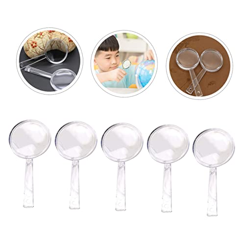 24Pcs 42 Magnifier Small Pocket Magnify Glass Nature Exploration Observation Handheld Lens Pocket Magnifying Glass Portable Magnifying Glass Mini Read Newspaper Plastic Student