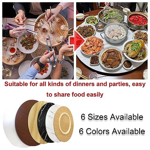 Lazy Susan Wooden Turntable For Dining Table, Diameter Ø 20~39 Inch Large Round Tabletop Serving Tray, 360° Rotation Rotating Plate For Restaurants Hotels Kitchens Homes