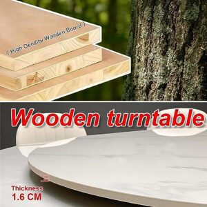 Lazy Susan Wooden Turntable For Dining Table, Diameter Ø 20~39 Inch Large Round Tabletop Serving Tray, 360° Rotation Rotating Plate For Restaurants Hotels Kitchens Homes