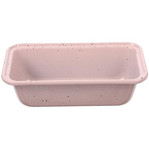 jojofuny Silicone Molds Carbon Steel Loaf Pan Rectangular Cake Bread Toast Pan Kitchen Baking Mold Nonstick Bakeware Tool for Bakery Household Home 6 Inch Pink Tray