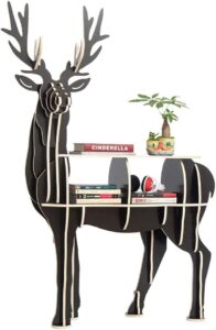 roltin storage shelf dvd bookcase storage rack bookshelf animal shelf male deer shape flower stand model room coffee table clothing store landing decoration (size : 108 * 52 * 1