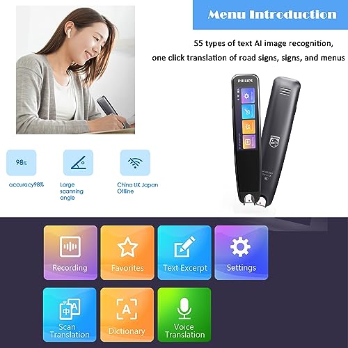 WorldPen Scan Go | Orcam Reader Pen | Pen Scanner | Scan Reader Pen for Dyslexia | Language Translator | Text to Speech | Wireless Standalone | LCD Touchscreen | Wi-Fi Connectio