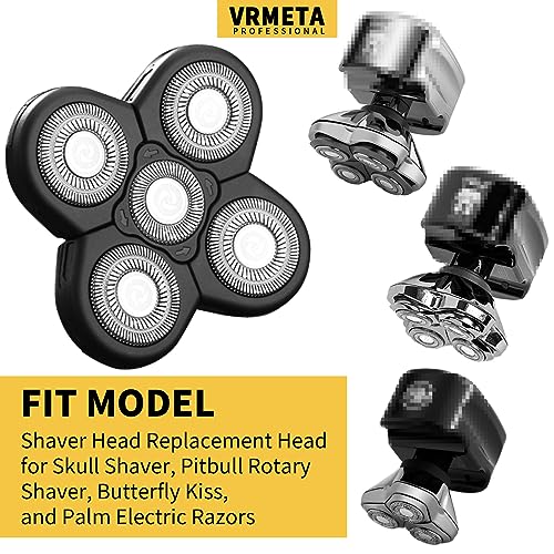 VRMETA Shaver Head Replacement Head for Skull Shaver, Pitbull Rotary Shaver, Butterfly Kiss, and Palm Electric Razors