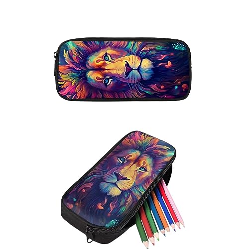 Lion King School Backpacks for Kids Teens, 3-in-1 School Bag Bookbags Set with Lunch Bag Pencil Case