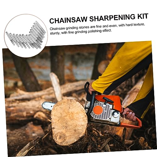 ULTECHNOVO Hand Tools 12pcs 4.8 chainsaw grinding stones chainsaw burr grinding stone chainsaw accessories grinding head Tool