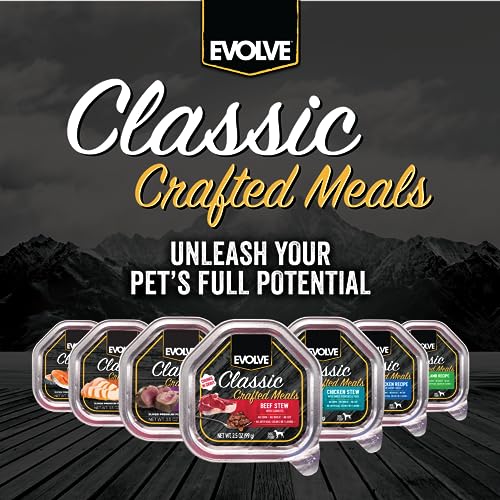 Evolve Classic Crafted Meals Beef Stew Wet Dog Food | 3.5 oz - 15 Pack