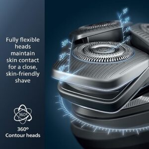 Philips Norelco S9000 Prestige Electric Shaver with Qi-Charger, Precision Trimmer and Premium Case, SP9872/86