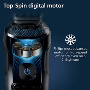 Philips Norelco S9000 Prestige Electric Shaver with Qi-Charger, Precision Trimmer and Premium Case, SP9872/86