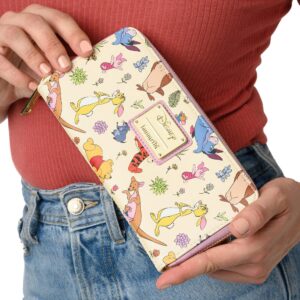 Loungefly Disney Wallet Winnie the Pooh Eeyore Friends Zip Clutch Faux-Leather