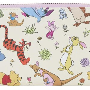 Loungefly Disney Wallet Winnie the Pooh Eeyore Friends Zip Clutch Faux-Leather