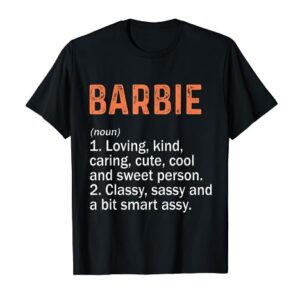 BARBIE Definition Personalized Name Funny Birthday Gifts T-Shirt