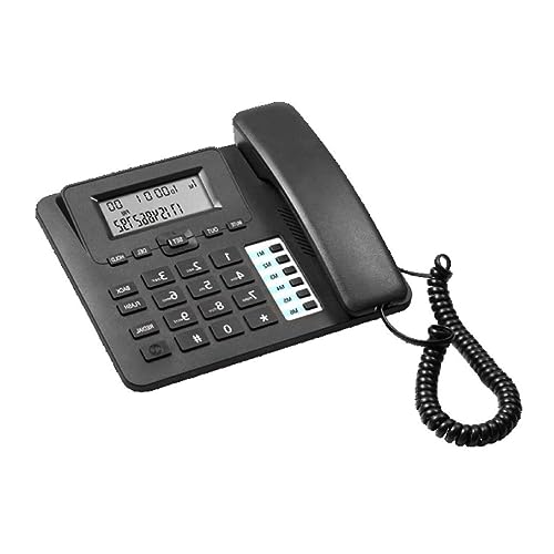 Corded Telephone Landline Telephone Big Button Landline Phones with Caller Identification for Front Desk Home Hotel Landline Phone for Seniors Answering Machine