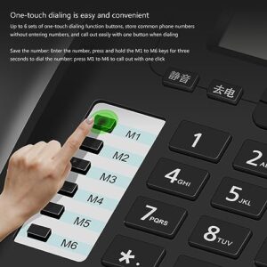 Corded Telephone Landline Telephone Big Button Landline Phones with Caller Identification for Front Desk Home Hotel Landline Phone for Seniors Answering Machine