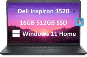 dell inspiron 15 3000 3520 15.6" fhd touchscreen (intel 4-core i5-1135g7, 16gb ram, 512gb pcie ssd, uhd graphics) business laptop, wva anti-glare, numeric keypad, webcam, wi-fi, win 11 home