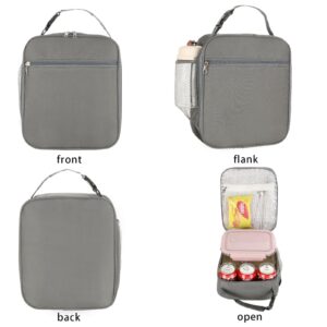 Leizzga Lunchbox Lunch Bags for Women Lunch Box Lunch Bag Insulated Lunch Bag Lunch Box Lunch Boxes (Gray)