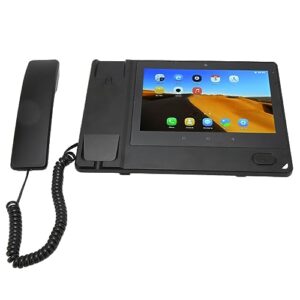 VOIP Video Phone for Android, Business Phone System Smart Video IP Phone, Support Android Phone, 2GB+16GB, Bluetooth, WiFi, 8 Screen Landline Telephone with SIM Card