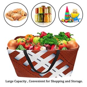 Large Utility Tote Bag Football Soccer Texture Reusable Foldable Grocery Bag Heavy Duty with Sturdy Handles