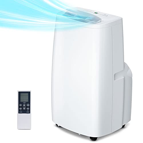 LifePlus Portable Air Conditioner for Cool Up to 500 Sq.Ft. Large Room, 14000 BTU 3 In 1 Portable AC Unit w/Dehumidifier & Fan, Auto Swing, 24H Timer & Window Ventilation Kit, Low Noise for Bedroom