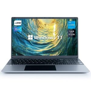 maypug 15.6 inch laptop computer, fhd display 1080p ips, 12gb ddr4 512gb ssd windows 11 laptop with quad-core intel celeron n5095 processors,usb 3.0, bluetooth 4.2, 2.4/5g wifi