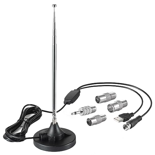 Amplified FM Radio Strong Magnetic Base Telecopic Antenna for Yamaha Pioneer Marantz Sherwood Bose Wave Music System FM Radio Bluetooth Home Stereo Receiver AV Audio Video Home Theater Tuner，Eifagur