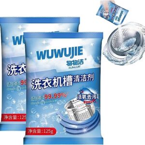 Powder Type Washing Tub Cleaner, 125g Wuwujie Washing Tub Cleaner, Washing Machine Tub Cleaner (2pcs)