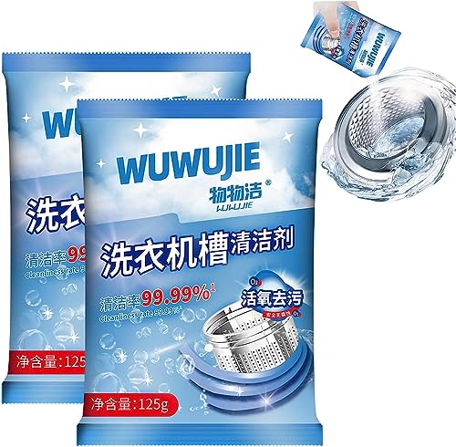 Powder Type Washing Tub Cleaner, 125g Wuwujie Washing Tub Cleaner, Washing Machine Tub Cleaner (2pcs)