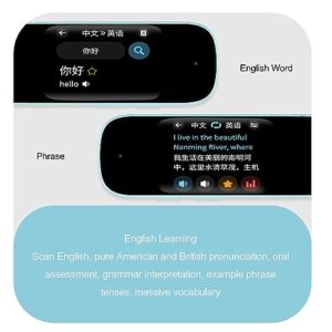 Smart Scanner Pen Language Translator Real Time Point to Read Electronic Dictionary Intelligent AI Scanning Literacy English Learning Scanning Pen Built in Battery