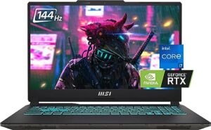 msi cyborg 15 gaming laptop, 15.6" 144hz fhd ips display, 10-core intel core i7-12650h, nvidia geforce rtx 4060, 32gb ddr5 ram, 1tb nvme ssd, backlit keyboard, hdmi, usb-c, win 11, w/accessory bundle