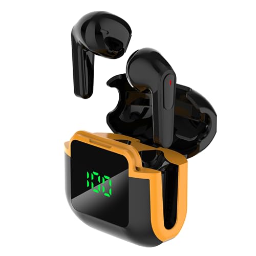 WesTch Earbuds Wireless Bluethooth 5.3 Headphones HiFi Stereo in-Ear Earphones with Touch Control Type-C Charging Case Built-in Microphone IPX4 Waterproof Headsets (Black)