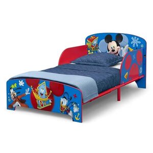 Delta Children Mickey Mouse Wood & Metal Toddler Bed, Blue