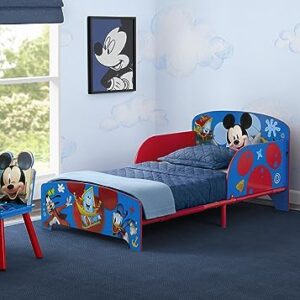 Delta Children Mickey Mouse Wood & Metal Toddler Bed, Blue