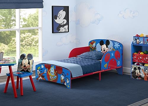 Delta Children Mickey Mouse Wood & Metal Toddler Bed, Blue