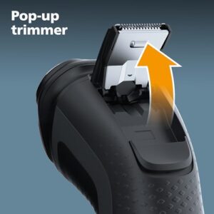 Philips Norelco CareTouch, Rechargeable Wet & Dry Electric Shaver with Pop-Up Trimmer, S3210/51