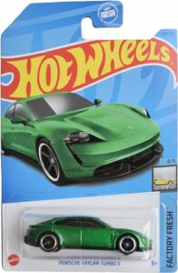 hot wheels porsche taycan turbo s, factory fresh 4/5 [green] 149/250