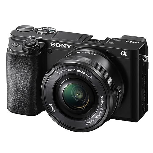 Sony a6100 Mirrorless Camera with 16-50mm + 55-210mm Lenses, 128GB Extreem Memory,.43 Wide Angle & 2X Lenses, Case. Tripod, Filters, Hood, Spare Battery & Charger, Editing Software Kit -Deluxe Bundle