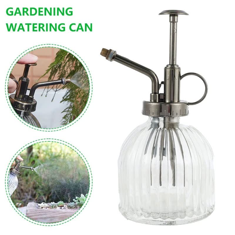 LUKEO Watering can glass plant spray bottle sprayer gardening sprinkler greenhouse home office