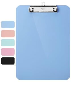 mr. pen- plastic clipboard, 12.5” x 9”, cyan blue, clipboards for kids & adults, clipboards plastic, clip board, teacher clipboard, kids clipboard, cute clipboard, plastic clipboards