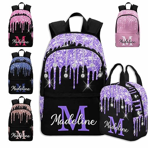 MyPupSocks Customized Backpacks Girls Backpacks for Teen Girls Girls Backpack School Bags Girls Backpack and Lunch Bag for Girls