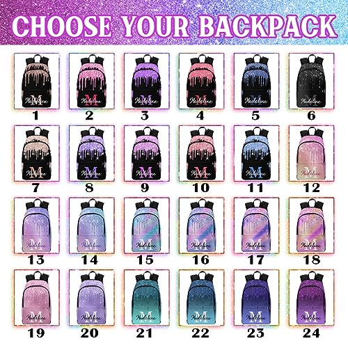 MyPupSocks Customized Backpacks Girls Backpacks for Teen Girls Girls Backpack School Bags Girls Backpack and Lunch Bag for Girls